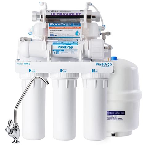 Puredrop Rtw5ak Uv Reverse Osmosis Ro Drinking Water Filtration System