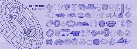 3d Geometric Shapes Abstract Wireframe Circle Grid Sphere Tech