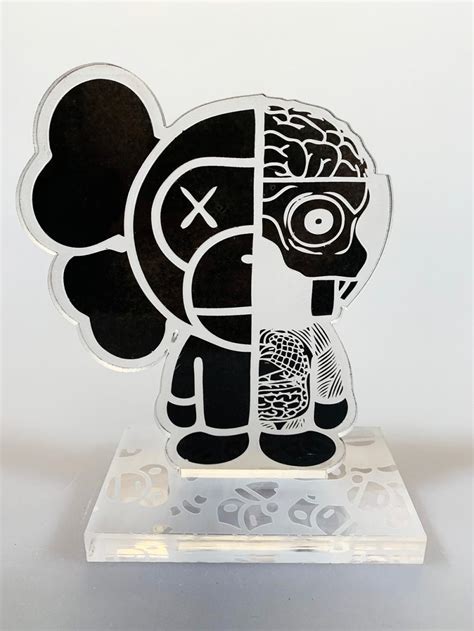 Sold Price Kaws X Bape Flayed Acrylic Art Figure August 6 0119 11