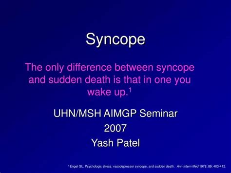 PPT Syncope PowerPoint Presentation Free Download ID 3953081