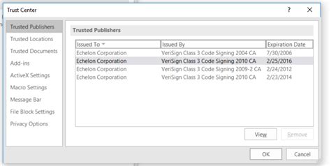 Enocean Knowledge Base Visio 2016 Trust Center Settings For Izot Ct