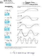 Lab Report Standing Waves and Resonance pdf A aa z µ x Physics