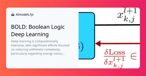 Bold Boolean Logic Deep Learning Ai Research Paper Details