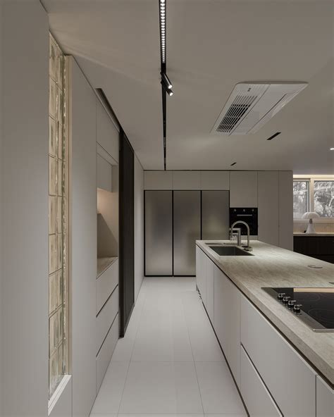 평화인테리어디자인 동탄서울판교인테리어 무니끄 월판넬과 간접조명으로 완성된 침실 무드 클래식한 헤드보드에 조화롭게 어우러지는 루이스폴센 조명과 Usm 협탁