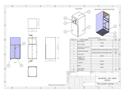 Enclosure Solidworks Sheet Metal 3d 2d For Fabrication Download Free 3d Model By Mahbubcef