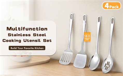 4 Pcs Cooking Utensils Set Stainless Steel Kitchen