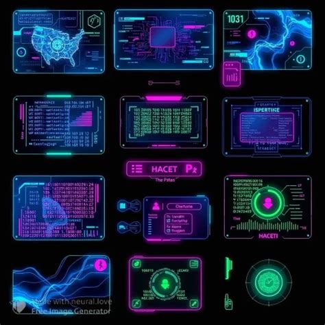 Futuristic Hacker Display Elements Sprite Sheet Animated Art Free Futuristic Hacker Display Elements Sprite Sheet Animated Art Free
