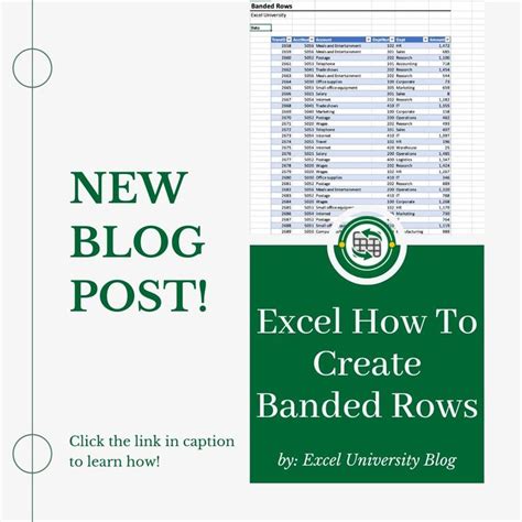 Create Banded Rows In Excel