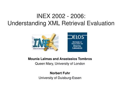 Ppt Inex 2002 2006 Understanding Xml Retrieval Evaluation
