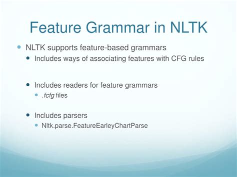 Ppt Feature Based Grammar Powerpoint Presentation Free Download Id