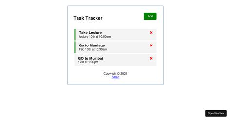 React Usecontext Task Tracker App Codesandbox