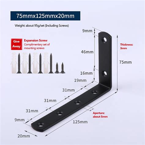 4pcsset L Shape Wall Bracket Shelf Angle Bracket Cast Iron Heavy Duty