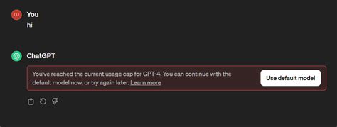 Youve Reached The Current Usage Cap For Gpt 4 You Can Continue With