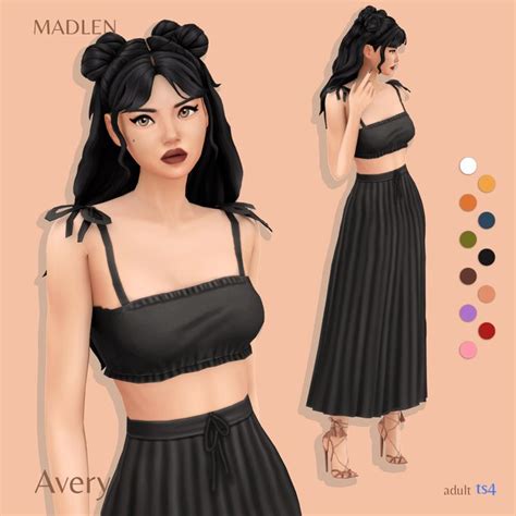 An Image Of A Woman Wearing A Crop Top And Skirt
