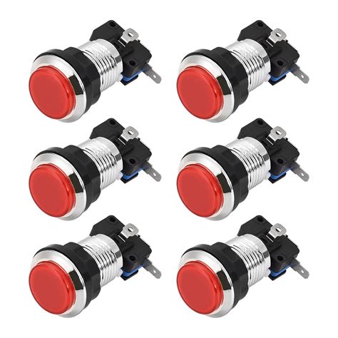 game push button 33mm round 12v led illuminated push button switch with