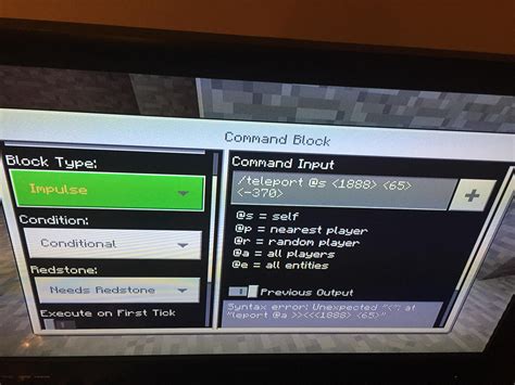 How Do I Make This Teleport Command Work On The Xbox One Via Command