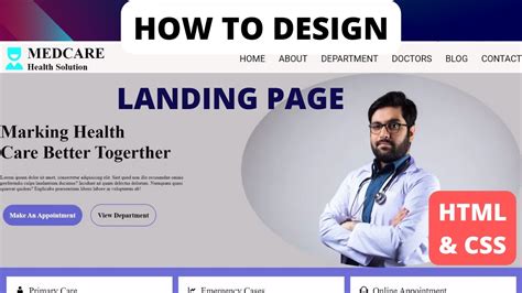 How To Create Landing Page Using Html And Css Step By Step Tutorial
