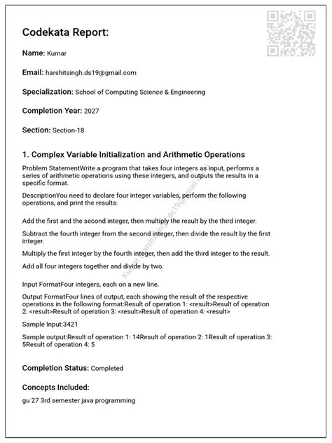Codekata Report 1737086941890 Pdf Area Integer Computer Science