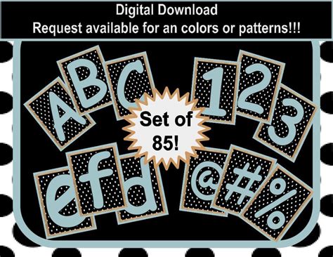 letters numbers and special characters etsy