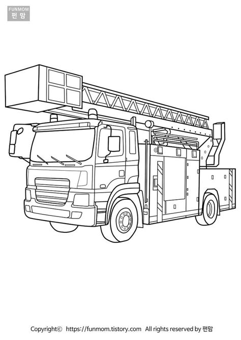 소방차 그림 색칠공부 인쇄하기 소방차 그림 소방