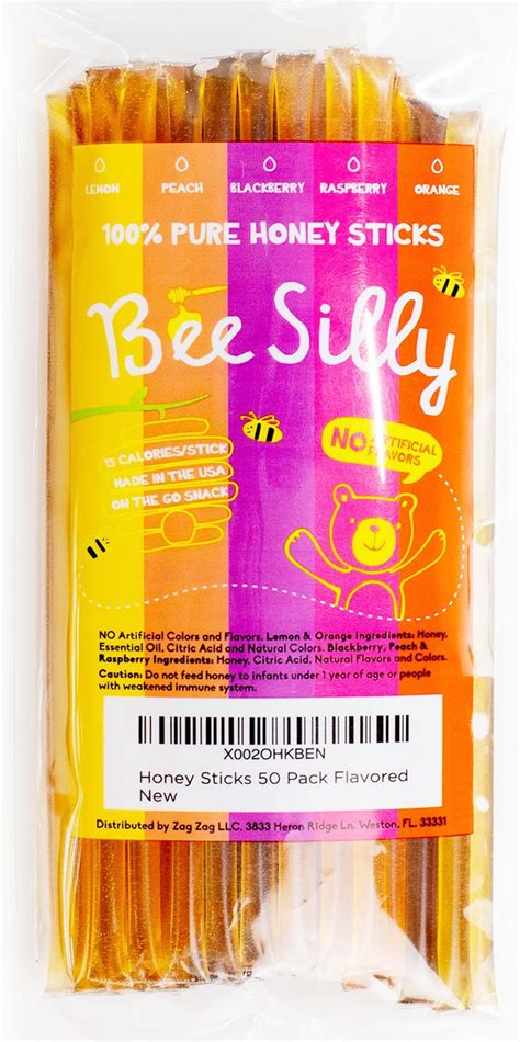 Honey Sticks Flavored Pack Of 100 Raw Honey Straw