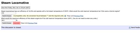 Solved Incompatible Units No Conversion Found Between Chegg