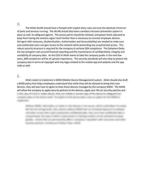 SOLUTION C844 Task 2 Wlan And Mobile Security Plan Studypool
