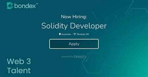 Solidity Developer At Bondex App