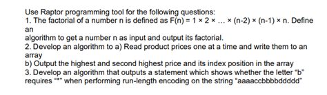 solved i need help with these raptor programming questions