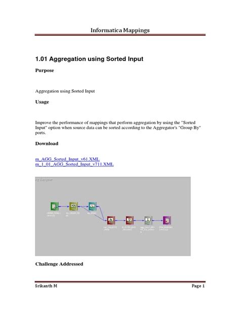 1 01 aggregation using sorted input informatica mappings pdf xml