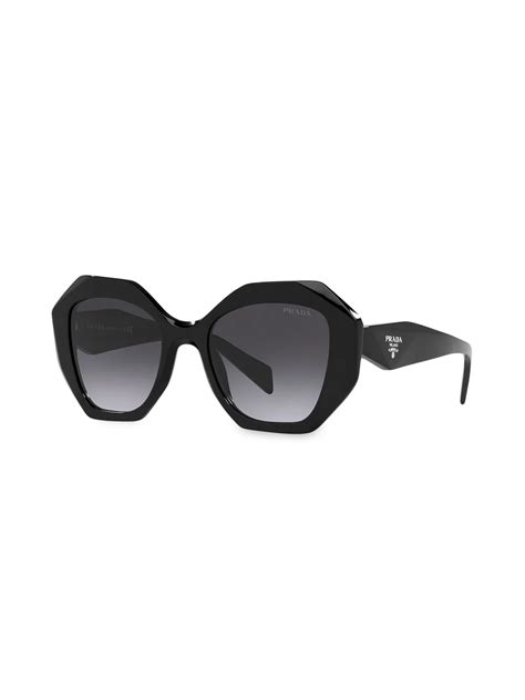 Prada Eyewear Oversize Frame Gradient Sunglasses Black Farfetch