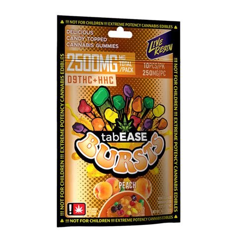 Tabease Juicy Bursts Live Resin D9 Thc Hhc Nerd Rope Gummy The Calm Leaf