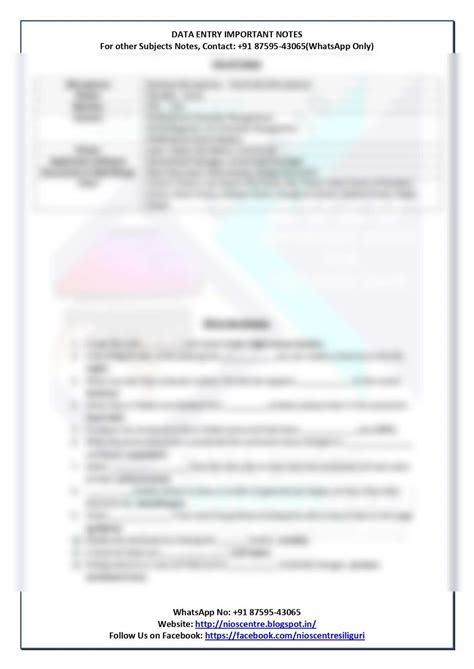 NIOS CLASS DATA ENTRY IMPORTANT NOTES FOR OCTOBER EXAM