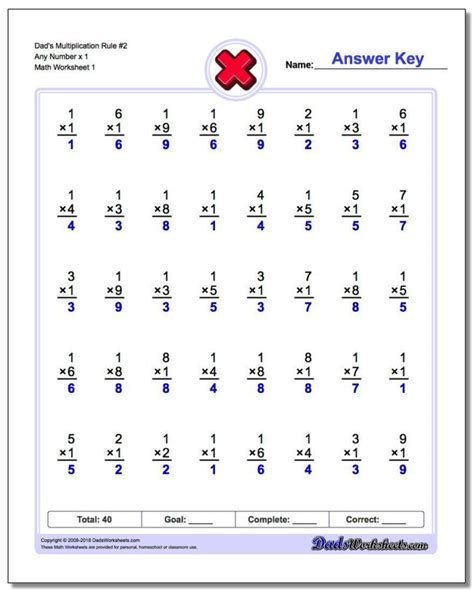 Free Multiplication Timed Tests Printable Practice Printable Art