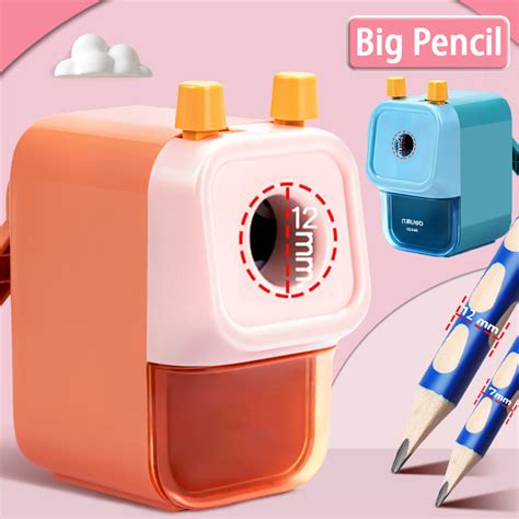 Big Pencil Sharpener Xl Pencil Jumbo Pencil Sharpener Big Hole School Supplies Mongol Pencil Xl