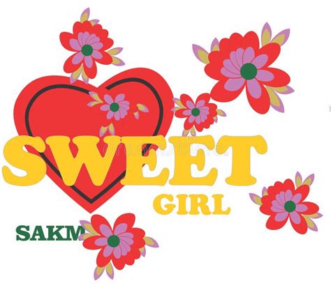 Sweet Heart Girl Print Vector Art Stock Vector Illustration Of Print Radiator 301272227