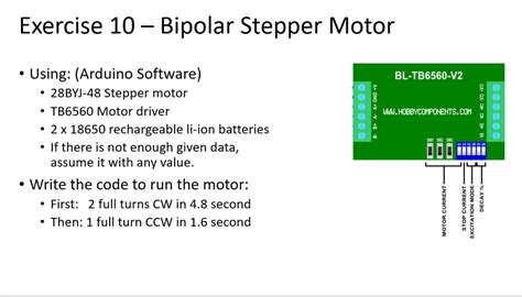 Solved Arduino Software Exercise 10 Bipolar Stepper Motor Using