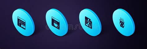 Set Isometric Coffee Cup To Go Flowchart Software And Icon Vector Stock Vector Illustration