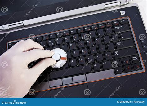 Laptop Computer Scan Stock Photo Image Of Modern Buttons