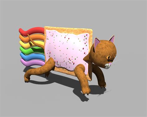 Nyan Cat Pop Tart Cat Cgtrader