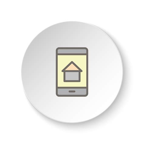 Round Button For Web Icon App House Mobile Button Banner Round Badge Interface For