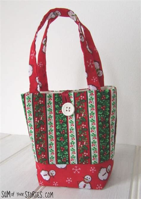Christmas T Bag Mini Shoppers Tutorial — Sum Of Their Stories Craft Blog