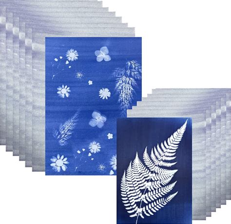 Spakon 32 Sheets Sun Print Paper Cyanotype A4 A5 Solar
