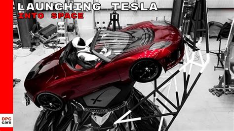 Spacex Launching Tesla Roadster Into Space Footage Youtube