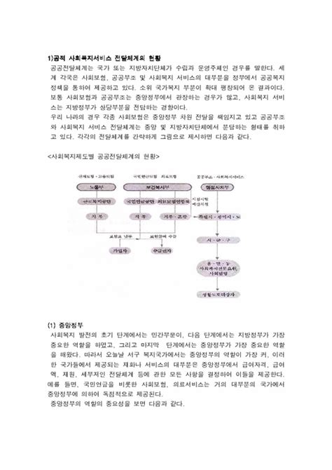 사회복지행정론 공적전달체계의 현황 문제점 개선방안 사회과학
