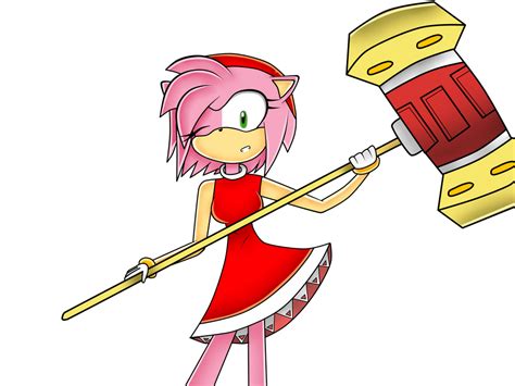 Amy Rose With Hammer By Mrsdarkalice On Deviantart