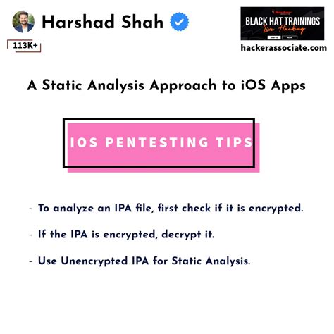 Ios Penetration Testing Tips By Harshad Shah Hacker Associate Posted