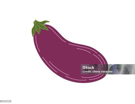 신선한 전체 가지 야채 손으로 그린 간단한 낙서 벡터 그림 건강한 라이프 스타일 유기농 다이어트 음식 개념 메뉴에 대한 플랫 스타일 이미지 레시피 디자인 가을에 대한 스톡