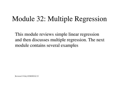 PPT Module Multiple Regression PowerPoint Presentation Free Download ID