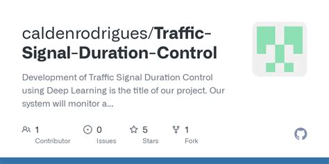 Github Caldenrodriguestraffic Signal Duration Control Development